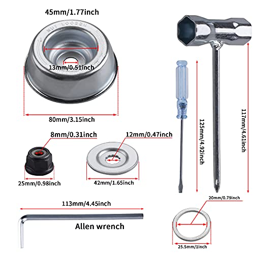 PLUMIA Gardening Machine Lawnmower Blade Adapter Kit, Maintenance Washer Kit Compatible with Stihl String Trimmers Brush Cutter