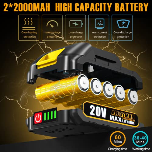 Mini Chainsaw 6-Inch Cordless, 26.2ft/s chain speed, 775 Powerful motor Mini chain saws, Tool Free Bar and Chain Adjustments, Handheld Small Chainsaw for Wood Cutting Tree Trimming