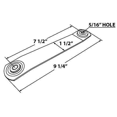Barn-Shed-Play S/4 Stainless Steel Glider Bearing Arm Brackets - 7 1/2" from Hole to Hole