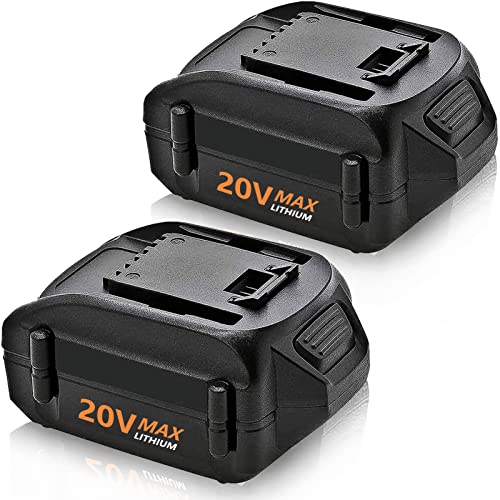 CEENR 2 Pack 4.0Ah WA3520 20v Replacement for Worx 20V Battery Lithium 20 Volt WA3525 WA3575 WA3578 Compatible with Worx Weed Eater, Leaf Blower Tools WG151s WG155s WG255s WG540s WG545s WG890 WG891