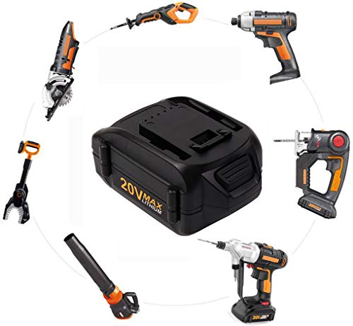 CEENR 2 Pack 4.0Ah WA3520 20v Replacement for Worx 20V Battery Lithium 20 Volt WA3525 WA3575 WA3578 Compatible with Worx Weed Eater, Leaf Blower Tools WG151s WG155s WG255s WG540s WG545s WG890 WG891