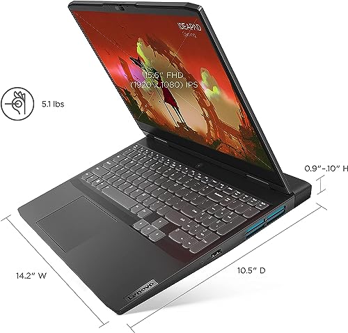 Lenovo 2023 Newest IdeaPad Gaming 3 Laptop, 15.6" FHD 120Hz Display, AMD Ryzen 5 6600H Processor(Beat i5-12400F), NVIDIA GeForce RTX 3050, 32GB DDR5 RAM, 512GB SSD, WiFi 6, Bluetooth, Windows 11 Home