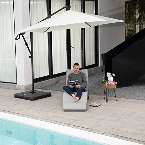 JOIVI Patio Chaise Lounge, Outdoor Lounge Chair, PE Rattan Foldable Chaise Lounger with Removable Light Gray Cushion, Suitable for Poolside, Garden, Balcony 2 Pack