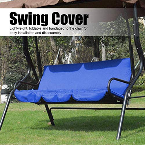 Vikye Swing Cushion Cover, Multiple Colour Swing Waterproof Cushion Replacement 3Seat Chair Seat Cover for Outdoor Swing(Dark Blue (Supplier Specification: Blue))