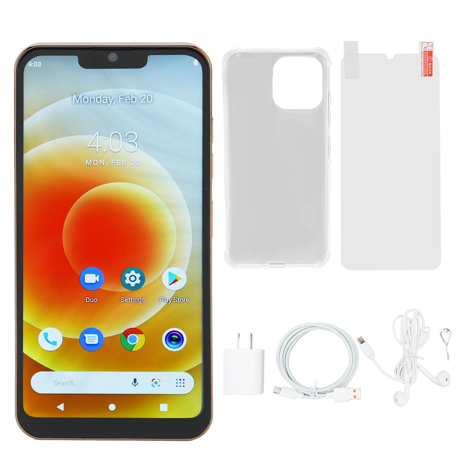DAUZ 4G Mobile Phone, 5G WiFi Unlocked Smartphone 32MP Rear Camera and 8MP Front Camera 4GB RAM 64GB ROM Face Recognition for Gaming (US Plug)