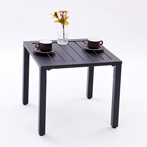 VOYSIGN Patio Bistro Side Table, Metal Porch End Table for Outdoor 19"x19"โฆ