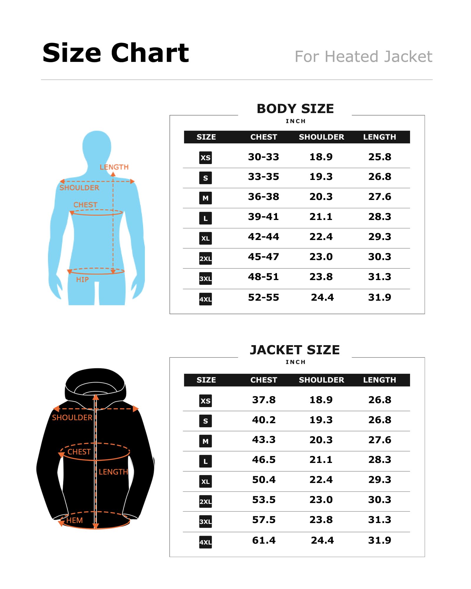 Venustas Unisex Heated Jacket with Battery, Heated Coat for Women and Men with Detachable Hood