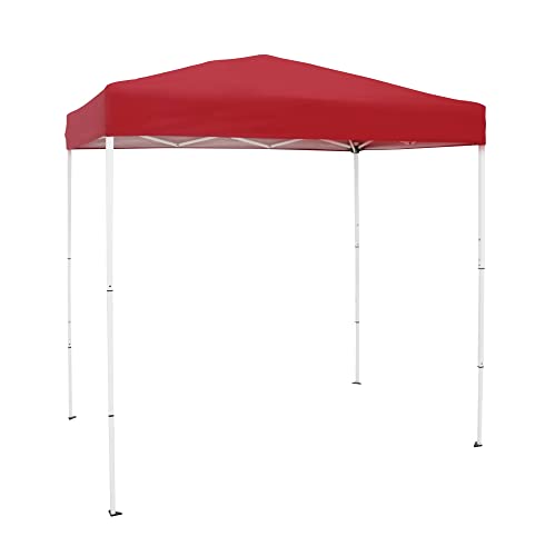 FDMASK 4' x 6' Instant Canopy Outdoor Shade Shelter, Brilliant Red