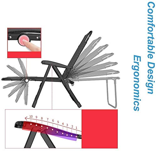 ガードレール Recliners Folding Sunloungers Heavy Duty Garden Chair Reclining Portable Sun Lounger Deck Chairs Zero Gravity