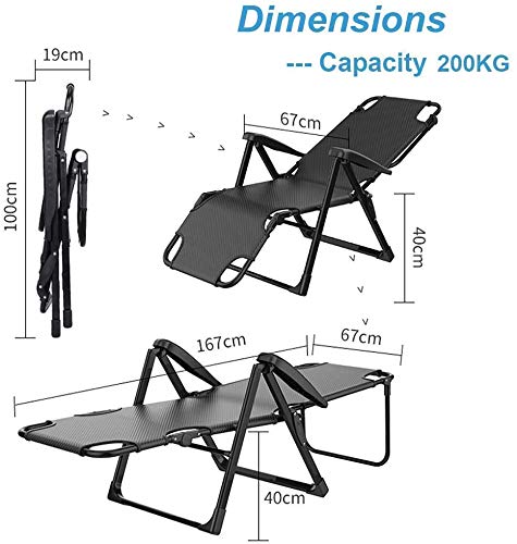 ガードレール Recliners Folding Sunloungers Heavy Duty Garden Chair Reclining Portable Sun Lounger Deck Chairs Zero Gravity
