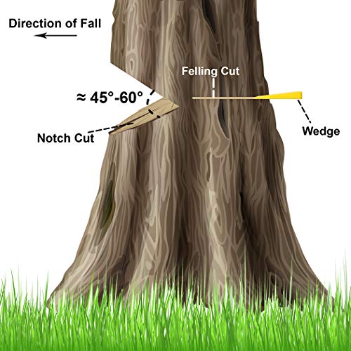 6 Pack Tree Felling Wedges with Spikes for Safe Tree Cutting β 3 Each of 8β and 5.5β Wedges with Storage Bag; 6 Felling Dogs to Guide Trees Stabilize and Safely to Ground for Loggers and Fallers