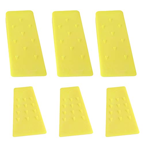 6 Pack Tree Felling Wedges with Spikes for Safe Tree Cutting β 3 Each of 8β and 5.5β Wedges with Storage Bag; 6 Felling Dogs to Guide Trees Stabilize and Safely to Ground for Loggers and Fallers