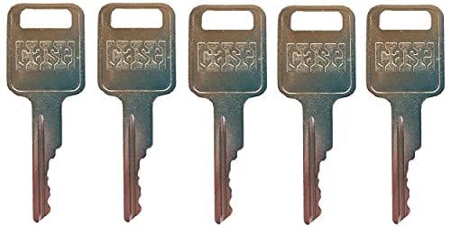 Keyman 5 OEM Style Ignition Replacement Keys with Logo Made to fit Case Heavy Construction Equipment