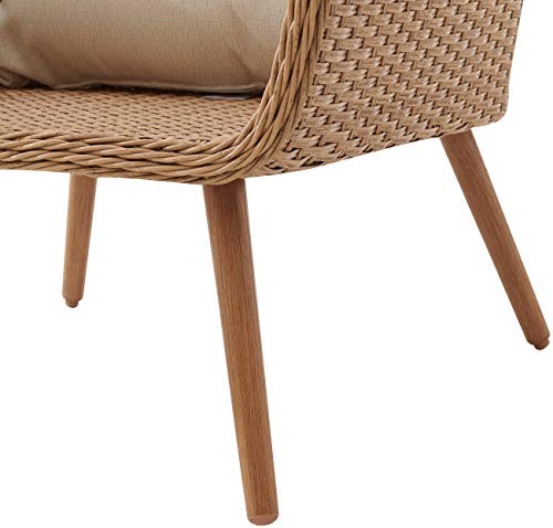 Crosley Furniture CO7185-LB Landon Outdoor Wicker Chairs (Set of 2) Light Brown