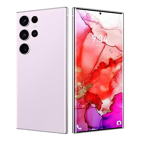 RAYPUR S23 Ultra Smartphone, Global Version Android Cheap Mobile Phones, 7.3 Inch HD Full Screen, 6800Mah 16GB 1TB, 5G Dual Sim Card Cell Phone,Purple-1TB