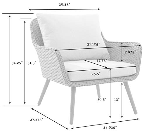 Crosley Furniture CO7185-LB Landon Outdoor Wicker Chairs (Set of 2) Light Brown