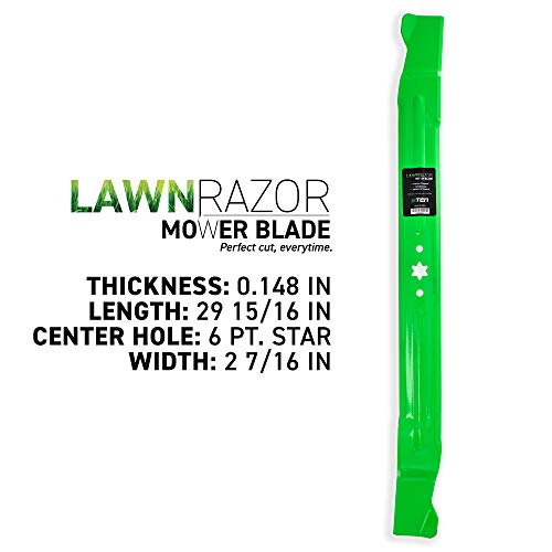 8TEN LawnRAZOR Mower Blade for Cub Cadet CC30 Mini Riders 30 Inch Mower Cut Deck 942-04385 (Mulching) 2 Pack