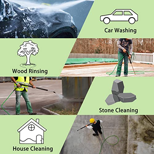 PWACCS Pressure Washer Hose for Power Washer β 3600 PSI Kink Resistant Pressure Washing Extension Hose 50 FT x 1/4" β Universal Electric Power Wash Hose for Replacement β Compatible with M22 Fittings