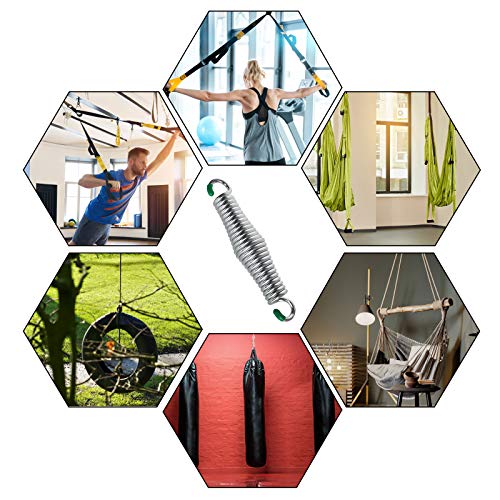 Ziqi 2PCS Porch Swing Hanging Springs 1300 Lbs Heavy Duty Hammock Hanging Chair Spring, Premium Rust Resistant Hanging Spring Kit for Hanging Chairs, Yoga, Punching Bag, Ceiling Mount Porch Swing