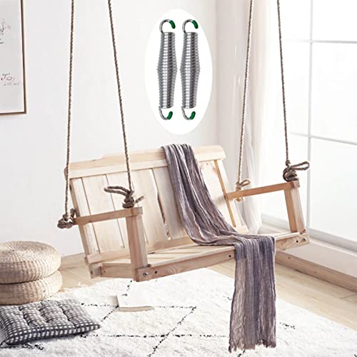 Porch Swing Springs Heavy Duty - 1300Lbs Hammock Chair Spring,Hanger Ceiling Mount Spring (Silver)