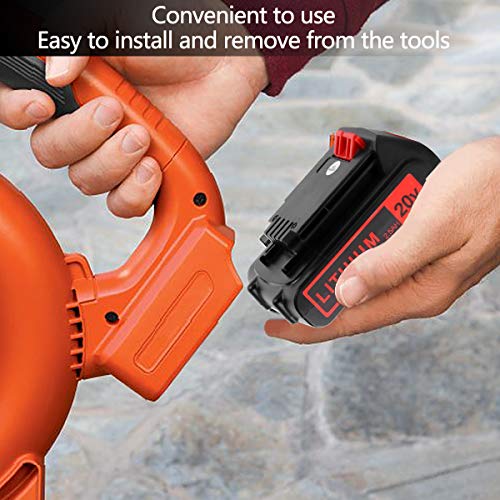 KINGTIANLE 2packs Replace Battery for Black and Decker 20v Max 2500mAh,LBXR20 Replacement Battery LB20 LBX20 LBX4020 Extended Run Time Cordless Power Tools Series