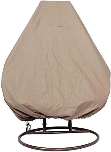 Island Galeยฎ Luxury 2 Person Outdoor, Patio, Hanging Wicker Swing Chair ๐๐๐๐๐๐๐๐๐๐๐๐ ((2 Person) X-Large-Plus, Charcoal Rattan/Charcoal Cushion with Free Cover $128 Value)