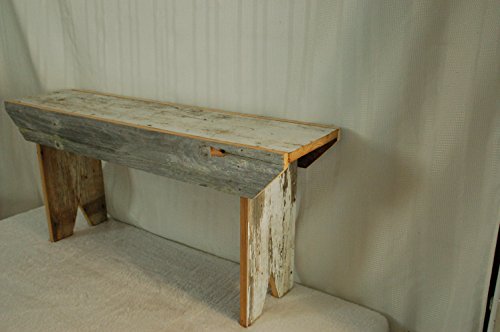 Rustic 3 Foot Barnwood Bench. This Country Bench Seats Varies in Width From 8 - 10" and Stands 16" Off Ground. Made From Antique Barnwood in Excess of 100 Years Old. This Rustic Primitive Bench Is a Great Addition to Your Home and Garden Landscape Design.