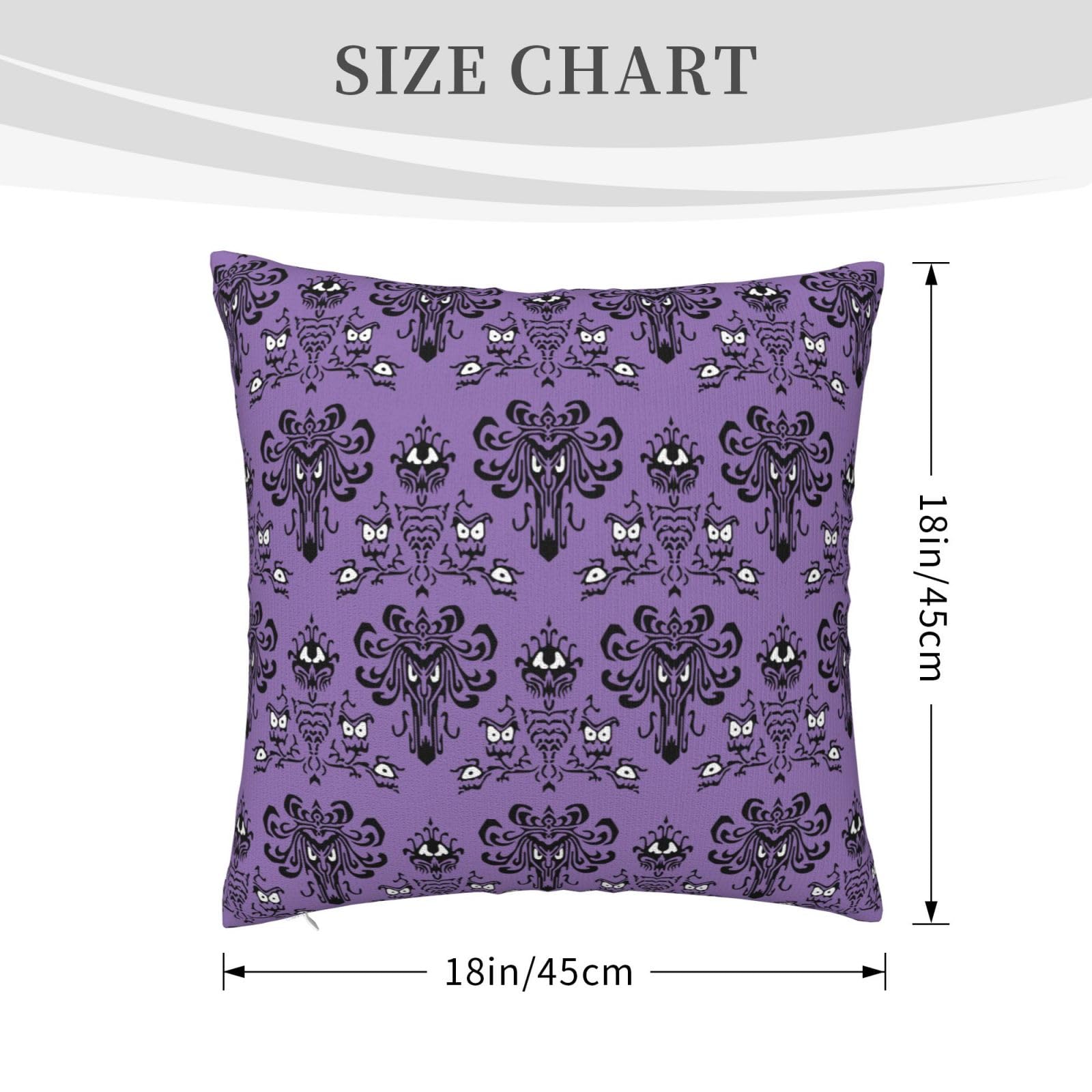 Befodam Haunted The Mansion Throw Pillow Covers Square 18x18 Inch Pillowcases for Home Sofa Cushion Cover Living Room Outdoo Decor