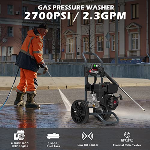 A-iPower PWF2701SH 2700PSI 2.3 GPM Gas Powered Pressure Washer