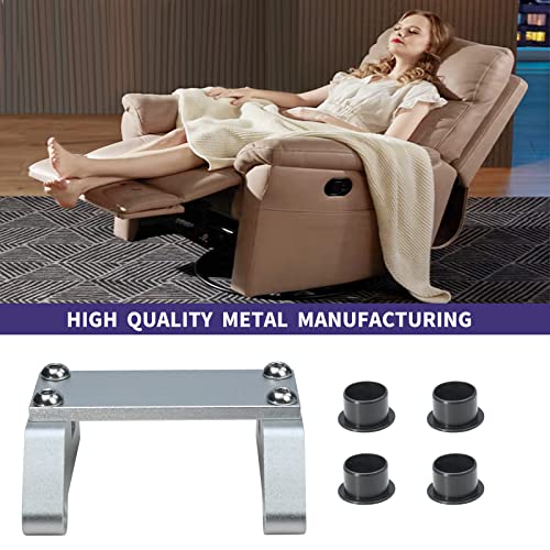 Vanshly Metal Drive Toggle Bracket Compatible with La-Z-Boy Lazyboy Power Recliners Silver Aluminum Repair Parts with 4 Plastic Split Bushings