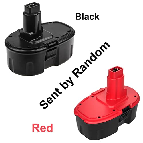 2 Packs 3.6Ah 18 Volt DC9096 Battery(Black) and DC9310 Charger Compatible with Dewalt 18V Battery DC9098 DC9099 DW9098 DW9099 DW9096