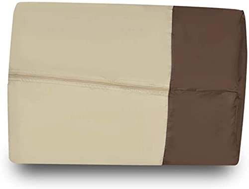 skyfiree 2 Pack Patio Cushion Storage Bag Waterproof Extra Large Outdoor Cushion Storage Bag with Handles, 60" Lx20 Wx28 H, Beige&Coffee