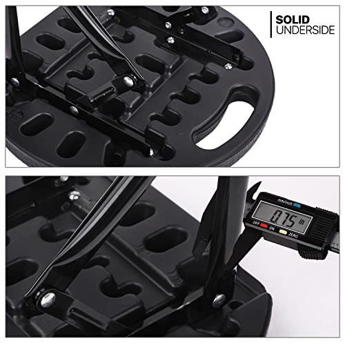 MoNiBloom Set of 6 Portable Folding Stools 18 Inch Lightweight Round Chairs with Handle for Home Garden Dorm or RV, 230 lbs Capacity, Black
