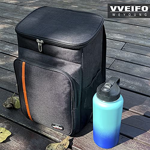 Cooler Backpack 25 Cans,Lunch Backpack,Leakproof Soft Cooler Bag to Beach Camping Hiking Picnic Work Lunch Travel for Men Women(Black)