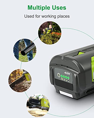 Amityke 6.0Ah 40V Battery Replacement for Ryobi 40V Battery OP4040 OP4026 OP4030 OP4050 OP4060A,Compatible with Ryobi 40-Volt Battery Power Tools