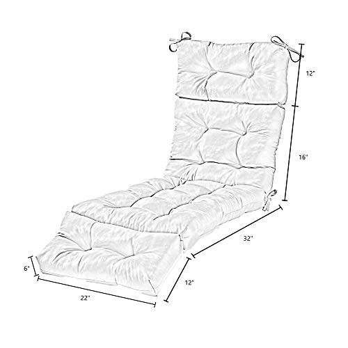 South Pine Porch Asbury Park 72-inch Chaise Lounge Cushion, 1 Count (Pack of 1)