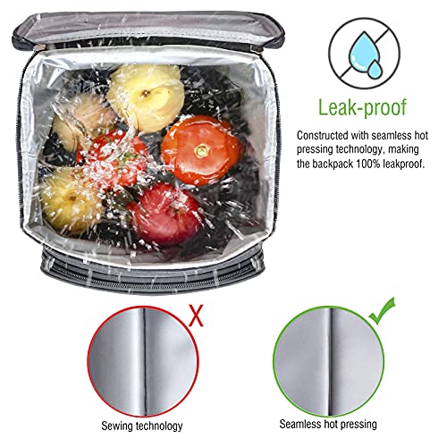 Cooler Backpack 25 Cans,Lunch Backpack,Leakproof Soft Cooler Bag to Beach Camping Hiking Picnic Work Lunch Travel for Men Women(Black)