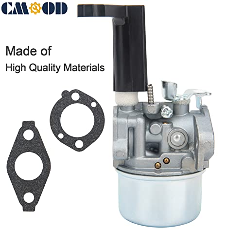 696065 Carburetor Compatible for Briggs & Stratton 697422 110402 110412 215369 Tiller Engine Carb with Mounting Gaskets Kit and 491588S Flat Air Filter Cartridge