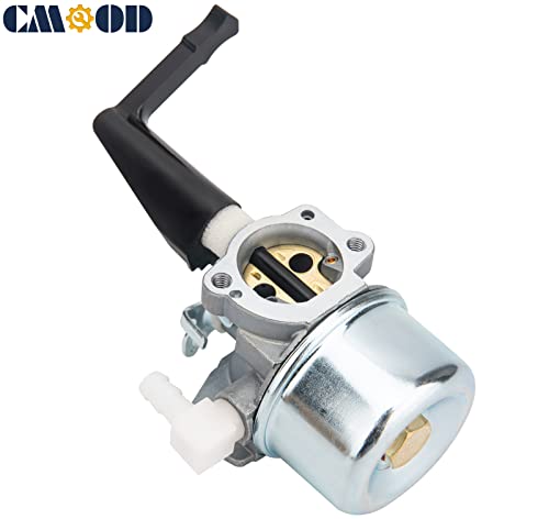 696065 Carburetor Compatible for Briggs & Stratton 697422 110402 110412 215369 Tiller Engine Carb with Mounting Gaskets Kit and 491588S Flat Air Filter Cartridge