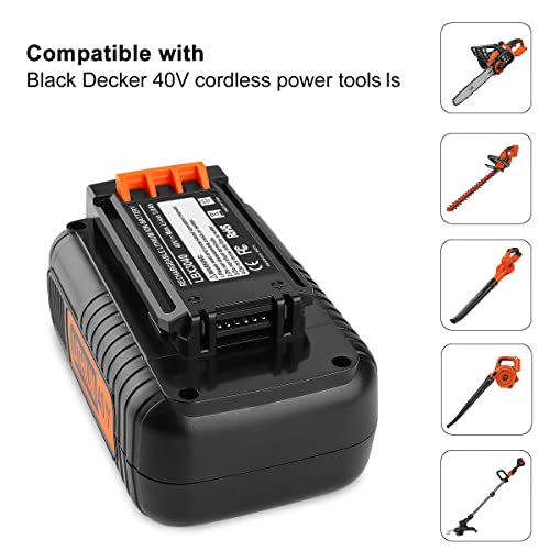 energup 40 Volt MAX Lithium 3Ah Battery for Black and Decker 40V Battery LBX2040 LBXR36 LBXR2036 LST540 LCS1240 LBX1540 LST136W for Black+Decker 40V Lithium Battery
