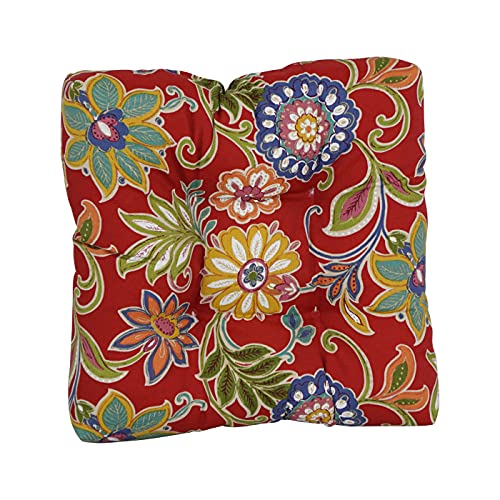 Blazing Needles Outdoor 19-inch Square Chair Cushion, 19" x 19", Alenia Pompeii 2 Count