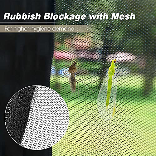 Instahibit Pop Up Canopy Half Mesh Sidewall with Window for 15x10' Outdoor Camping Fishing Party Tent,4pcs Sidewall Only