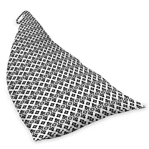 Lunarable Tribal Lounger Chair Bag, Monochrome Style Pattern of Geometric and Streaks Ornate and Ethnic, High Capacity Storage with Handle Container, Lounger Size, Charcoal Grey White