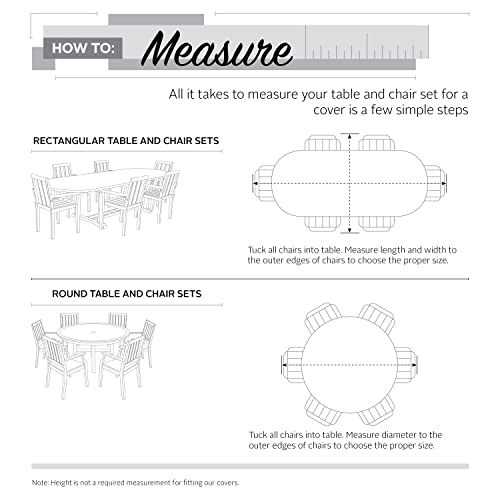 Classic Accessories Veranda Water-Resistant 50 Inch Round Patio Table Cover, Outdoor Table Cover