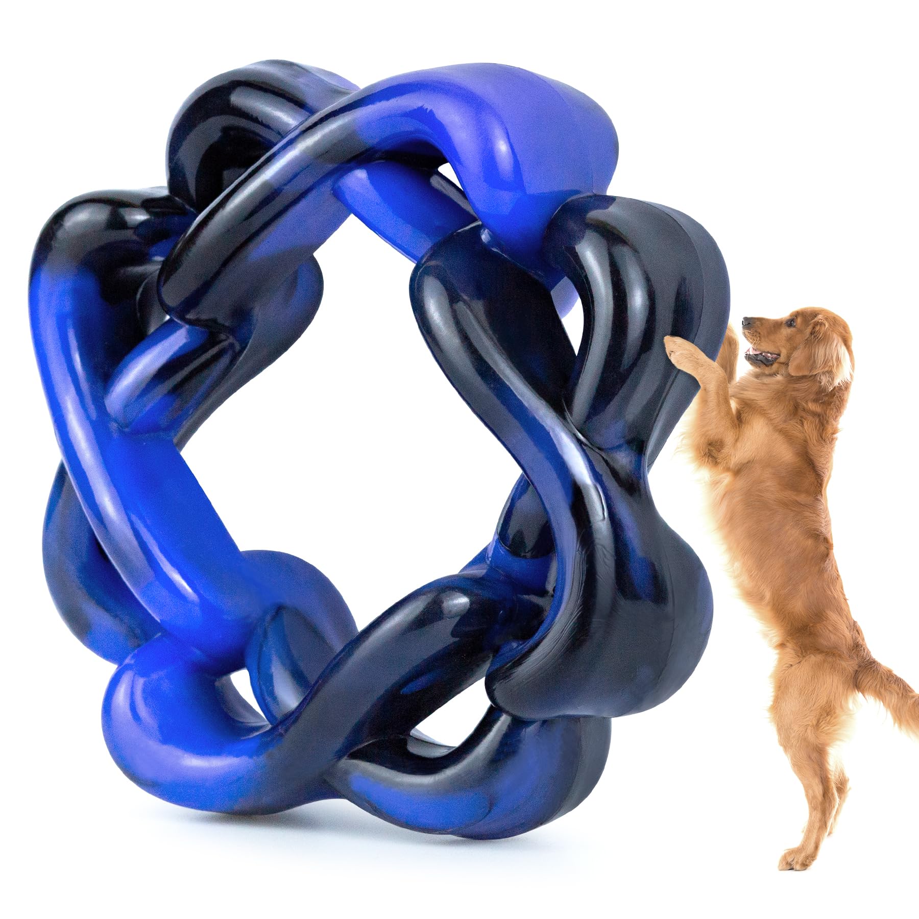 DAOZIJI Durable Dog Chew Toys Ring for Aggressive Chewers, Tough Dog Toys for Aggressive Chewers Small Medium Large Breed, Interactive Dog Ring Toys for Boredom,Super Chewer Dog Toys Chew to Keep Busy