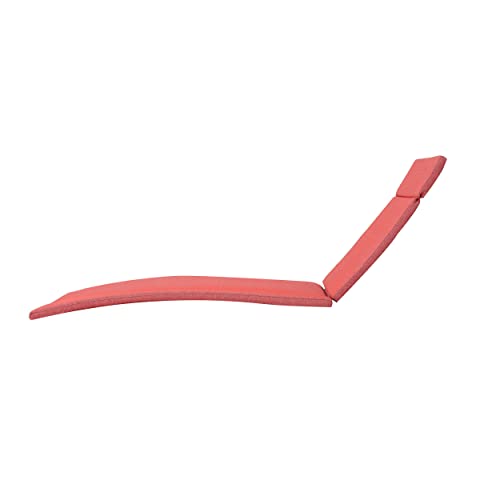 Christopher Knight Home Salem Outdoor Water Resistant Chaise Lounge Cushion, Red