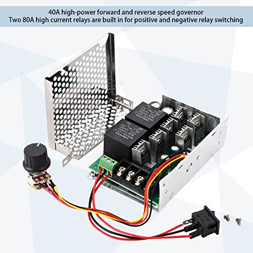 3 Pcs Power Battery Adapter Converter Kit Includes Motor Speed Controller with Switch Battery Power Adapter Low Voltage Protection 40a Fuse for 18V 20V Batteries DIY Display Toys Robots Cars