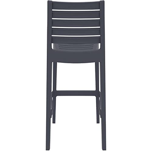 Compamia Ares 29.5" Outdoor Bar Stool in Dark Gray (Set of 2)
