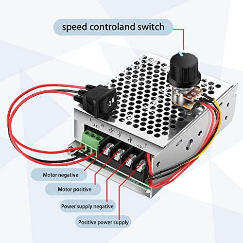 3 Pcs Power Battery Adapter Converter Kit Includes Motor Speed Controller with Switch Battery Power Adapter Low Voltage Protection 40a Fuse for 18V 20V Batteries DIY Display Toys Robots Cars