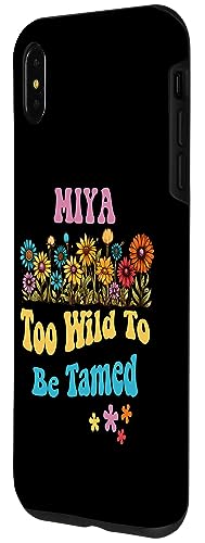 iPhone XS Max MIYA Name Cute Retro Girls Wildflower MIYA Name Case